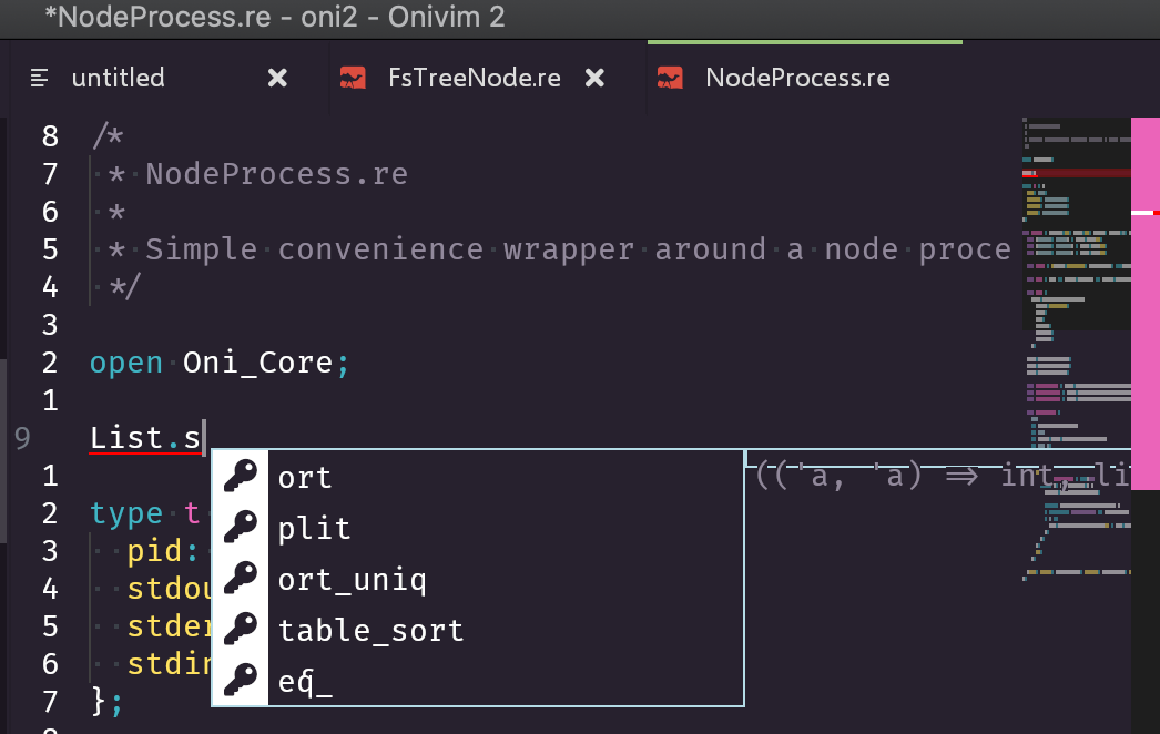 Completion UI broken on high-DPI / retina displays · Issue #1068 · onivim/oni2 · GitHub