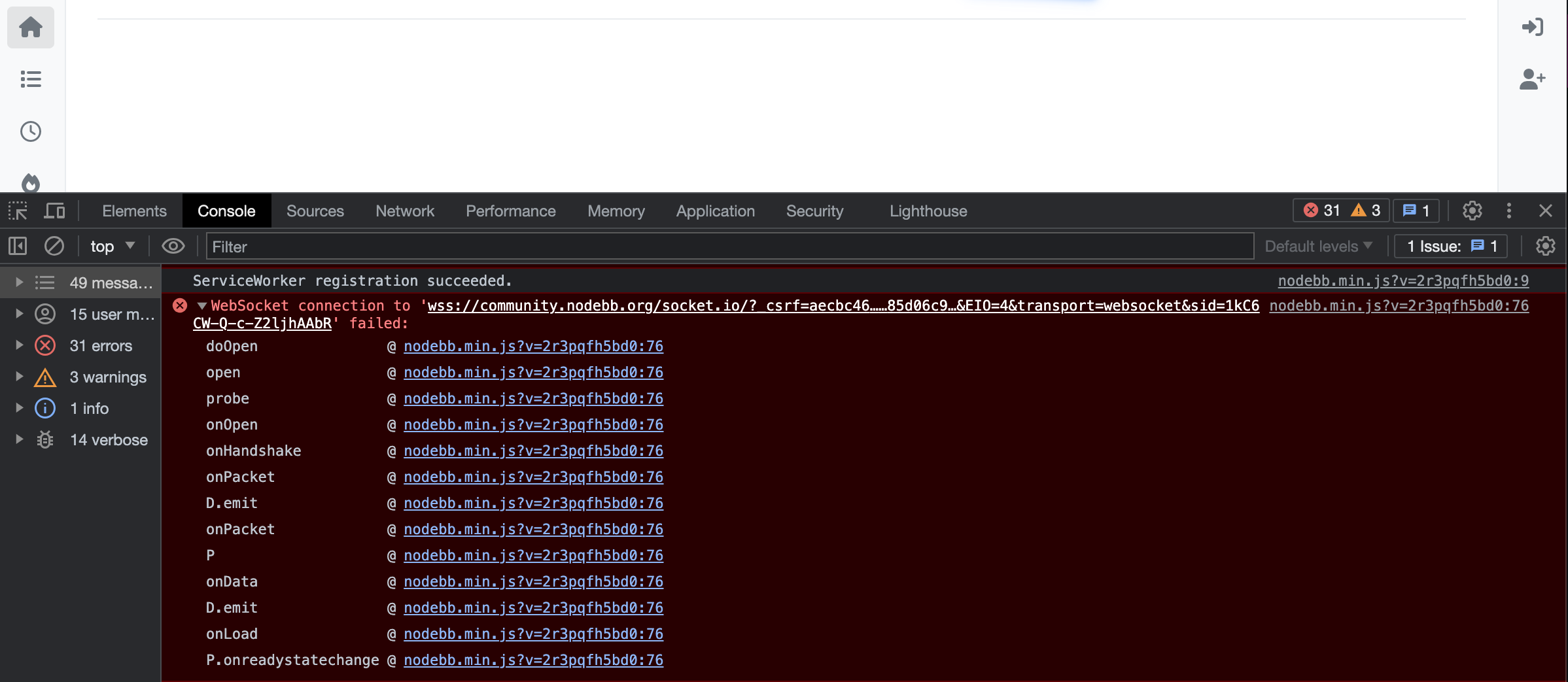 Error With In Tor Browser · Issue 4732 · Socketio · Github