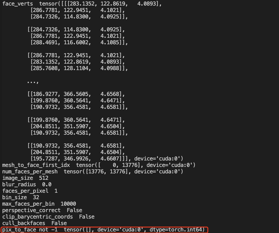 pix_to_face gets all -1 · Issue #602 · facebookresearch/pytorch3d · GitHub