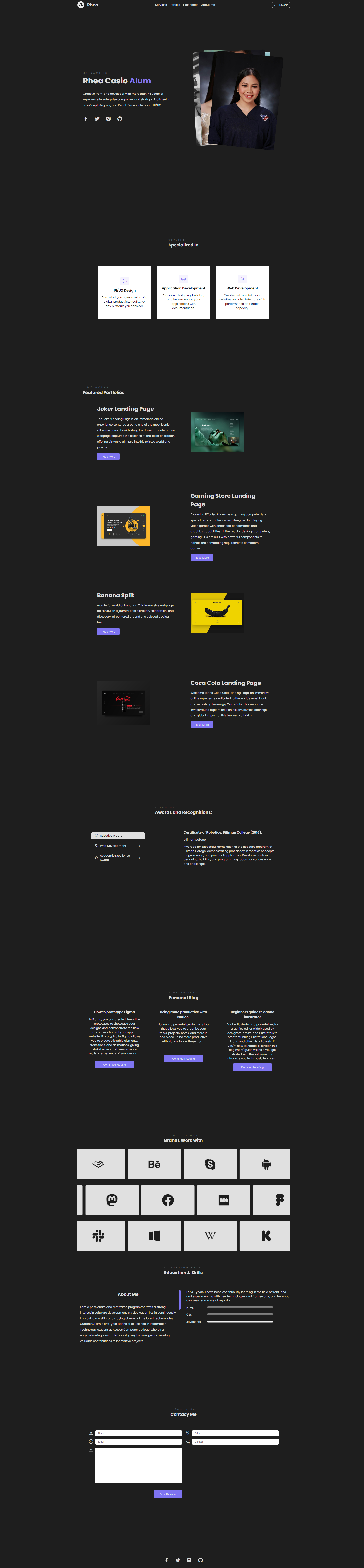 GitHub - RMDreamDev/Portfolio: Welcome to my personal portfolio website ...