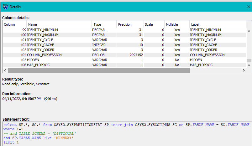 query results show different number of columns than RUN SQL Scripts · Issue #621 · codefori ...