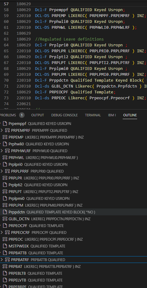 File record format names duplicated in outline · Issue #99 · codefori/vscode-rpgle · GitHub