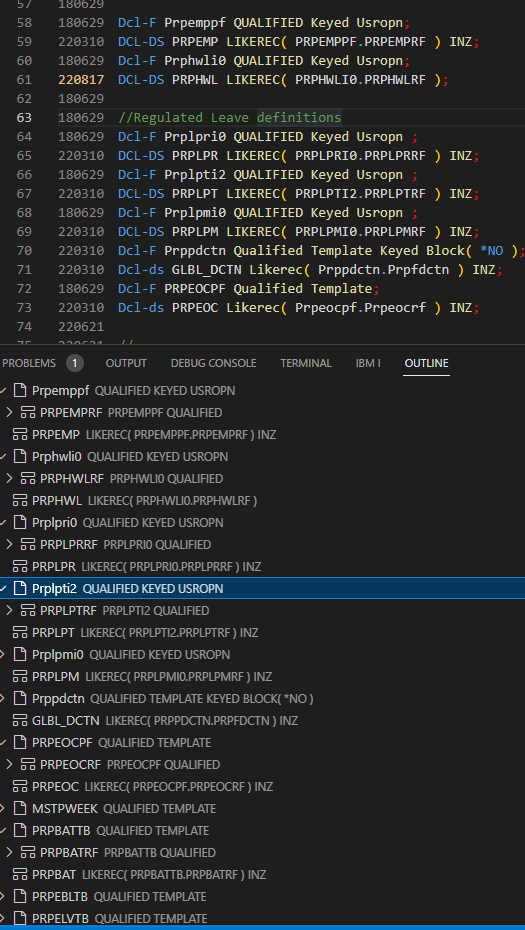 File record format names duplicated in outline · Issue #99 · codefori/vscode-rpgle · GitHub