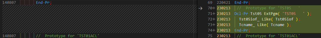 Break points added after merge action to remove code in right pane · Issue #1066 · codefori ...