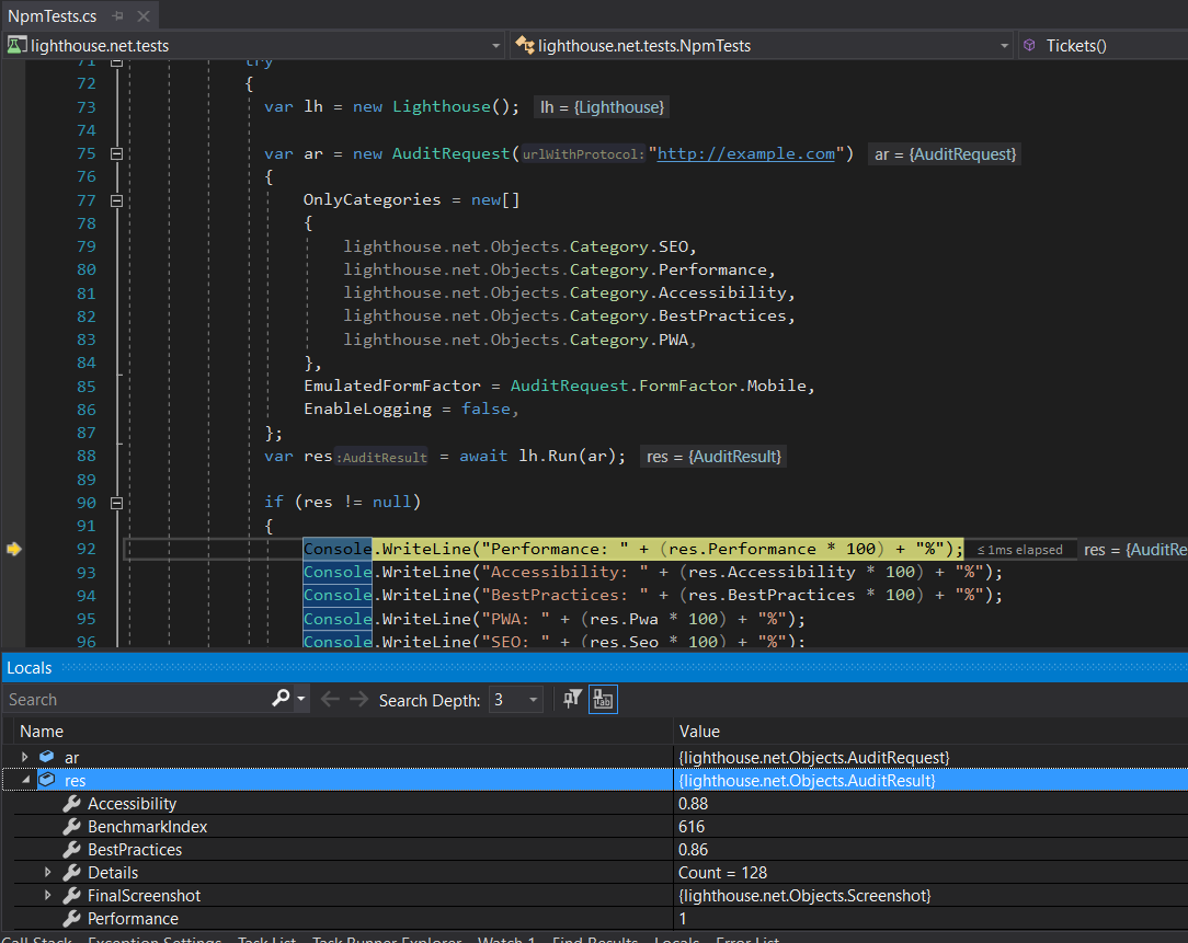 Setting EmulatedFormFactor does not return any results · Issue #7 · dima-hx/lighthouse.net · GitHub