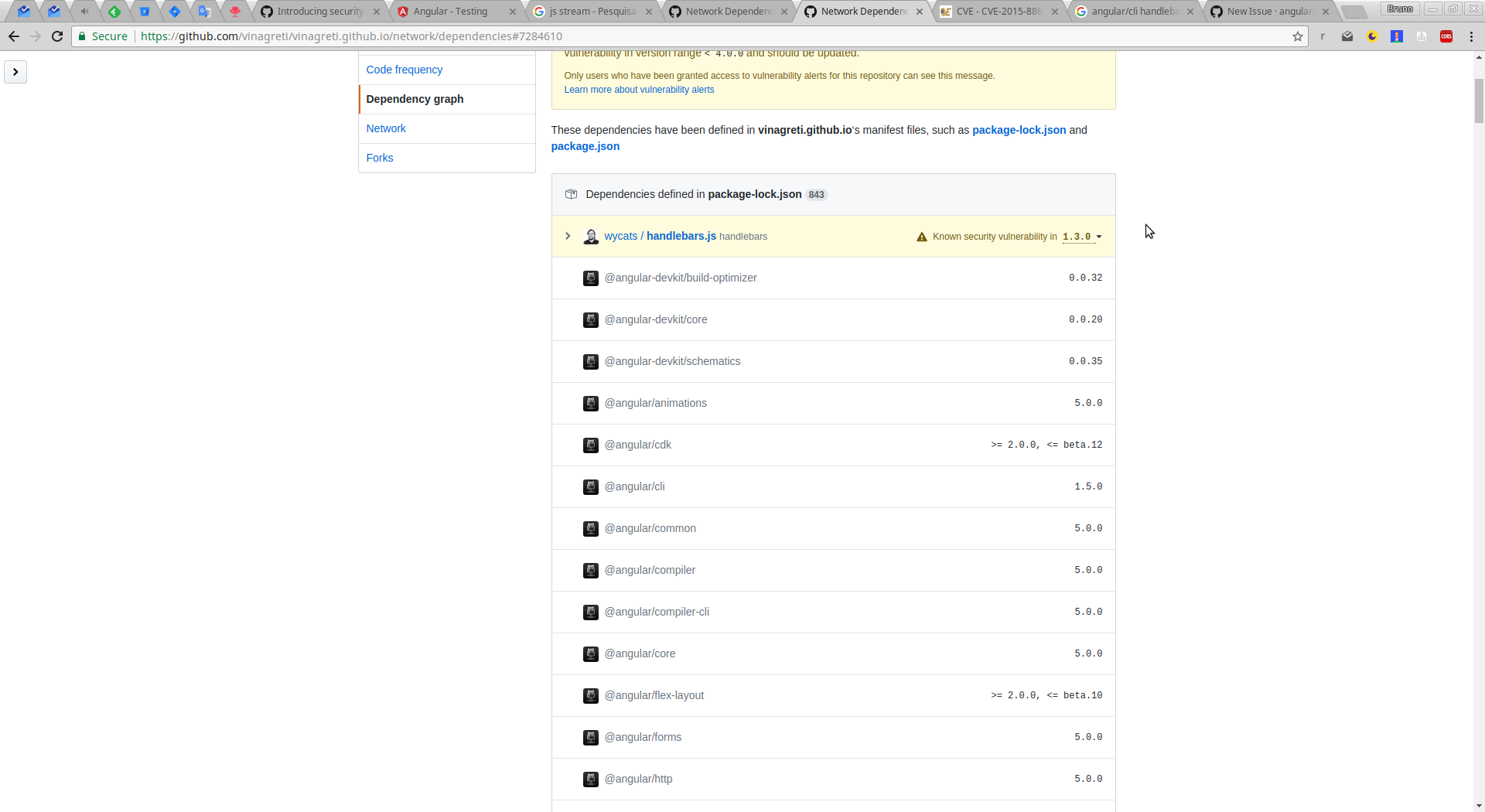 Handlebarsjs130 Is Vulnerable · Issue 8534 · Angularangular Cli