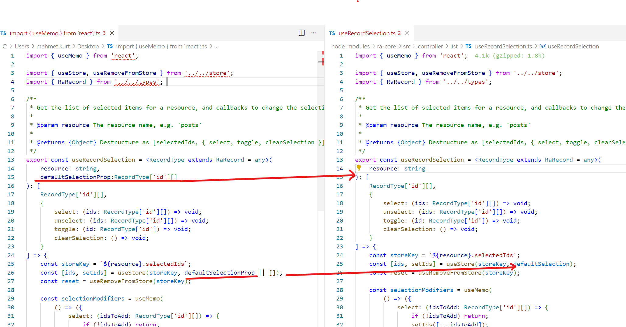 I need defaultSelection parameter to be added useRecordSelection hook · Issue #9257 · marmelab ...
