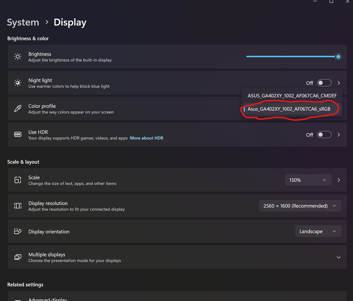 sRGB Color Gamut Clamp and Modern Standby Assist · Issue #520 · seerge/g-helper · GitHub