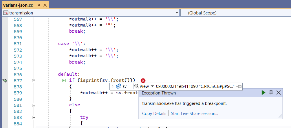 Debug Assertion Failed for non-english symbols · Issue #2106 ...