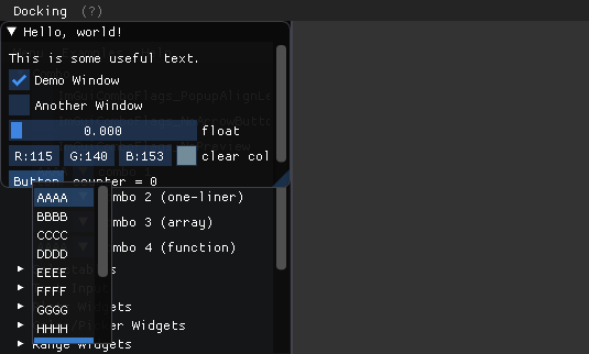Combos break Docking · Issue #2570 · ocornut/imgui · GitHub