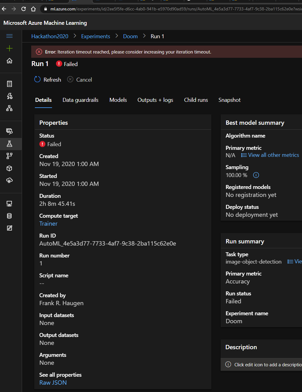 When Azure ML training fails for datasets with many images · Issue #1111 · dotnet ...