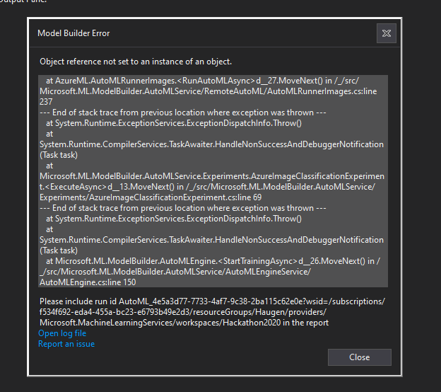 When Azure ML training fails for datasets with many images · Issue #1111 · dotnet ...