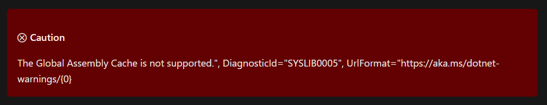 Url To Dotnet Warnings Not Formatted Correctly · Issue 8252 · Dotnetdotnet Api Docs · Github