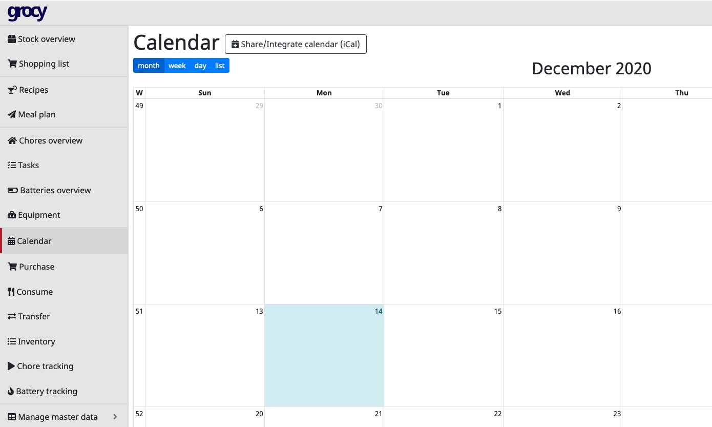 Bug: Calendar doesn't display when `Setting('FEATURE_FLAG_RECIPES', false);` · Issue #1184 ...