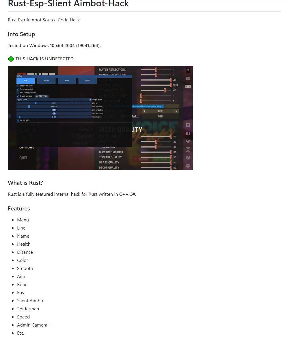 Github Projdevnet R S T Rust Is A Fully Featured Internal Hack For