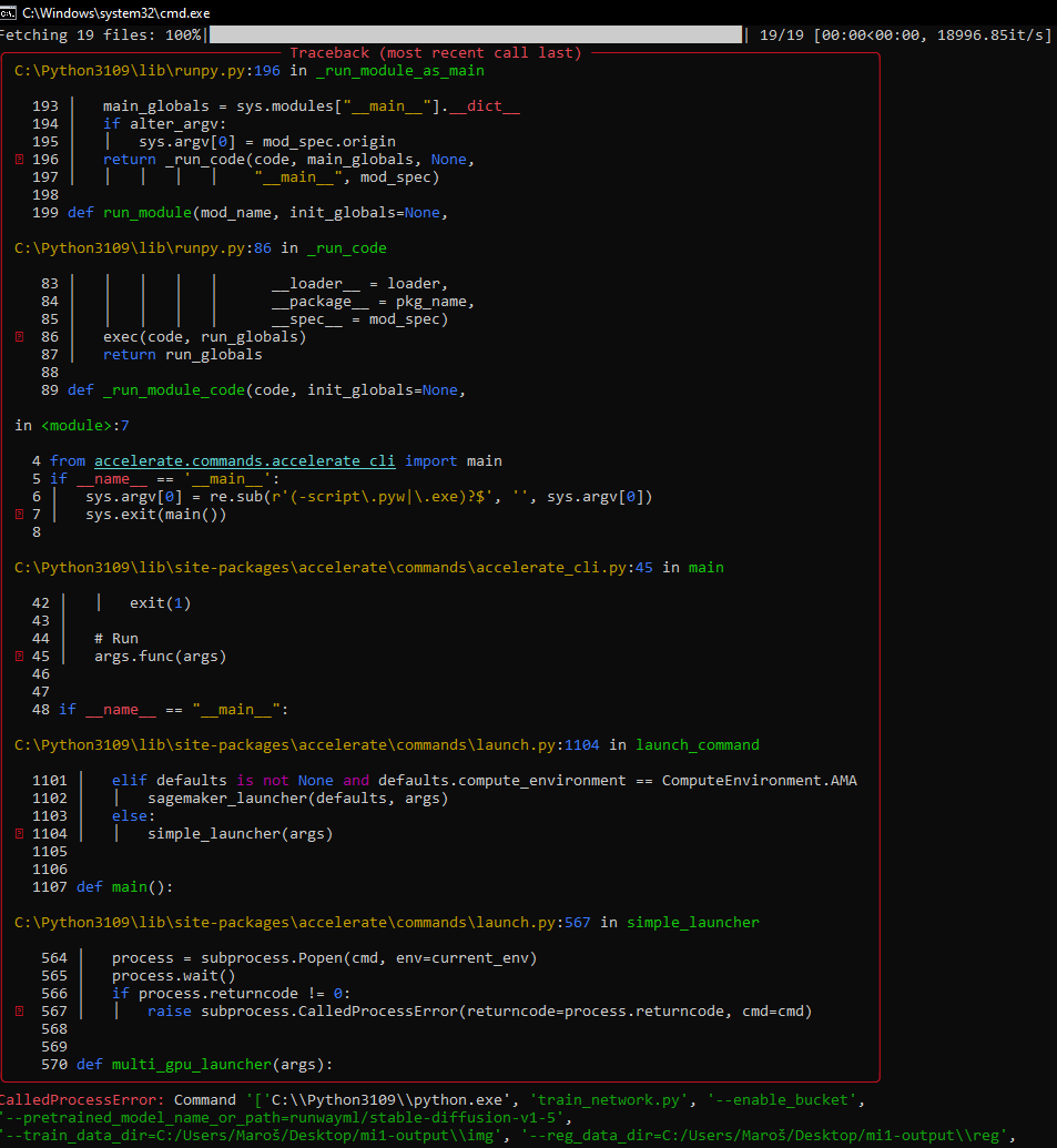 Returned Non Zero Exit Status 3221225477 Problem With Kohya Lora Training · Issue 567 · Kohya