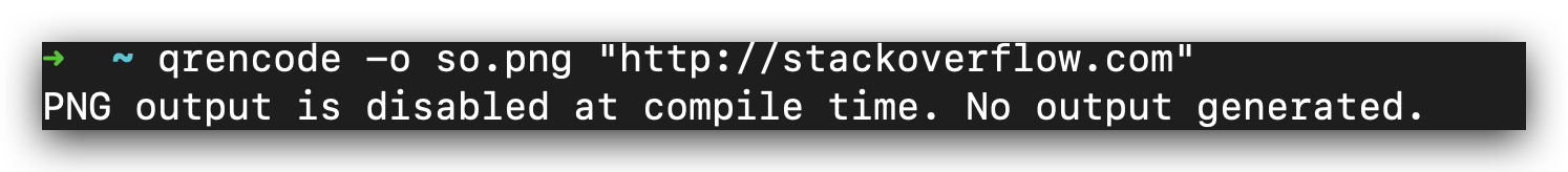 PNG output is disabled at compile time. No output generated. · Issue #149 · fukuchi/libqrencode ...