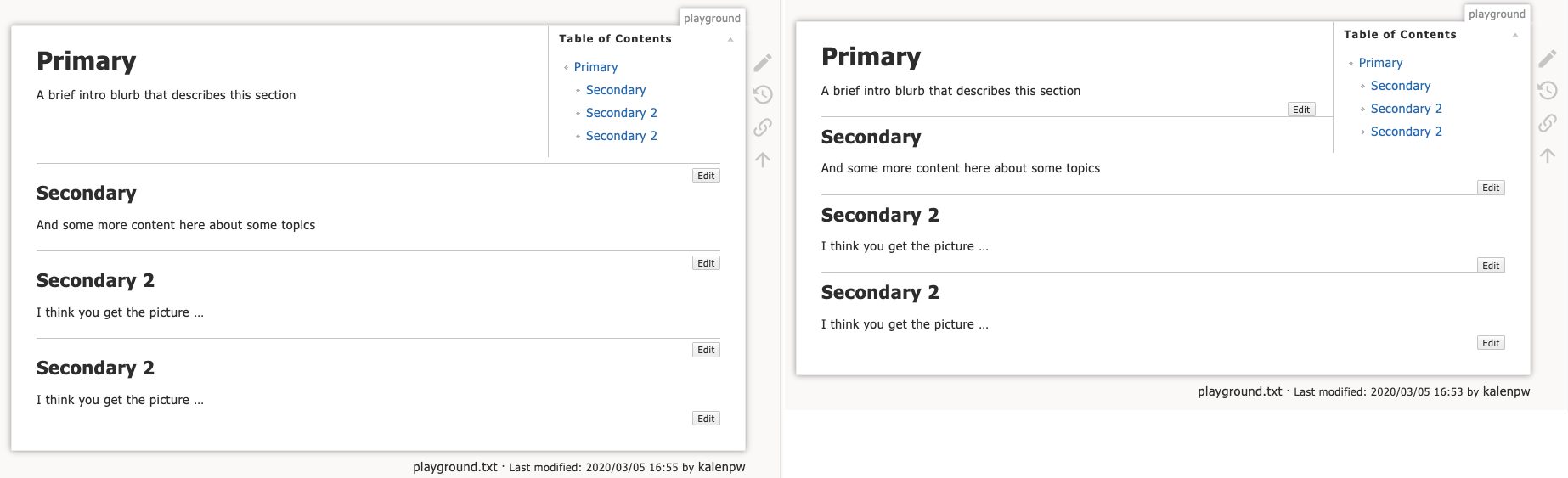 Move edit button to be above horizontal line section divider · Issue #2997 · dokuwiki/dokuwiki ...