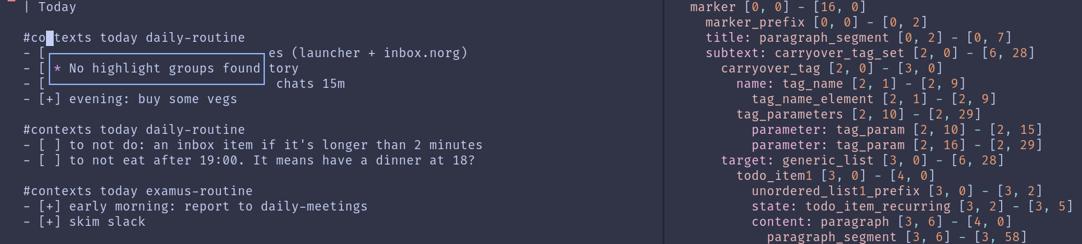 Missing Syntax Highlight In All Neorg Files · Issue 682 · Nvim Neorgneorg · Github