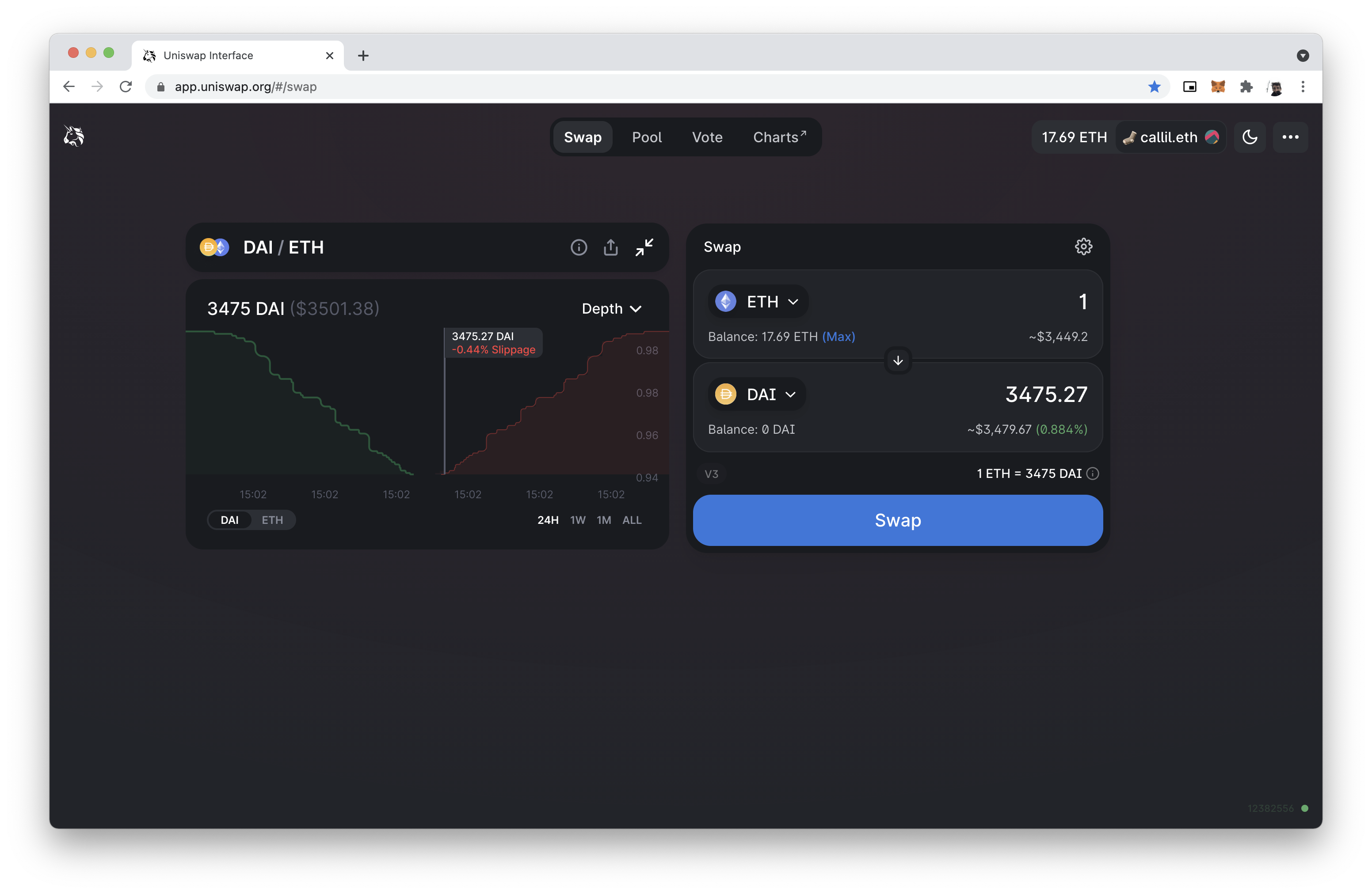 Add inline charts in the swap interface · Issue #1461 · Uniswap ...