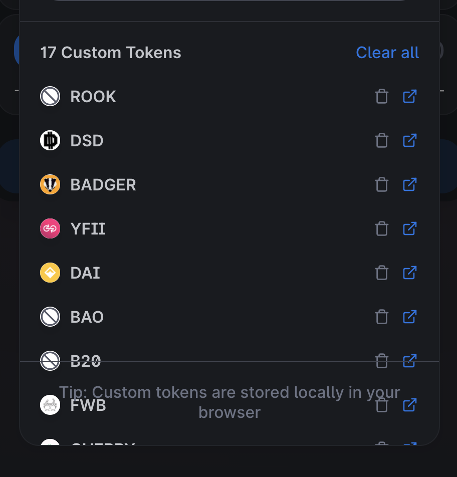 Manage tokens UI list overflows without scroll · Issue #1623 · Uniswap/interface · GitHub