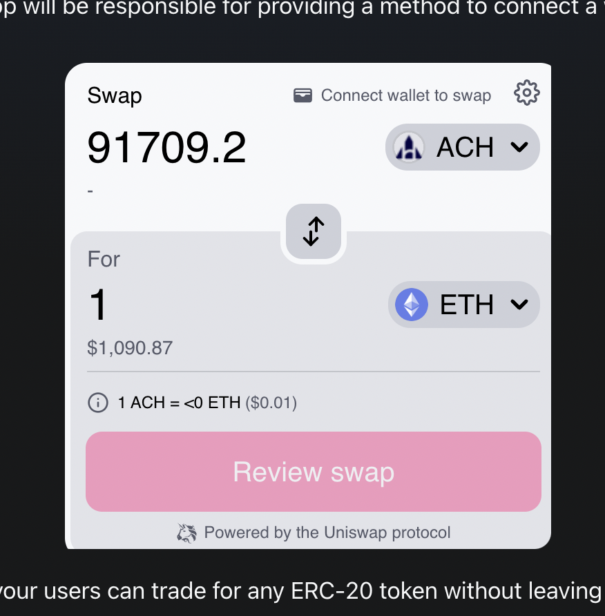 Swap widget is cut off by its container · Issue #410 · Uniswap/docs ...