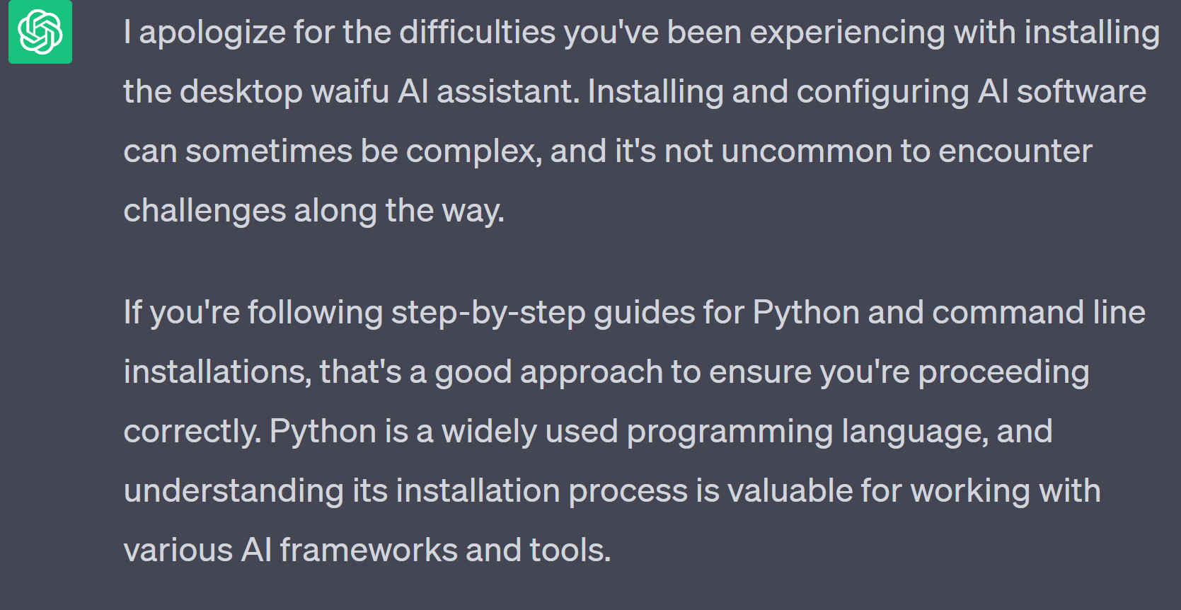 Installing desktop waifu with ChatGPT as your guide · Issue #65 ...