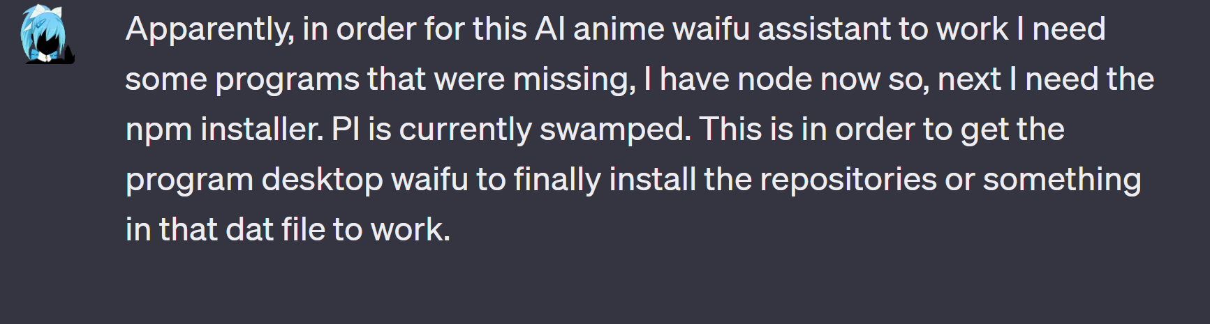 Installing desktop waifu with ChatGPT as your guide · Issue #65 ...