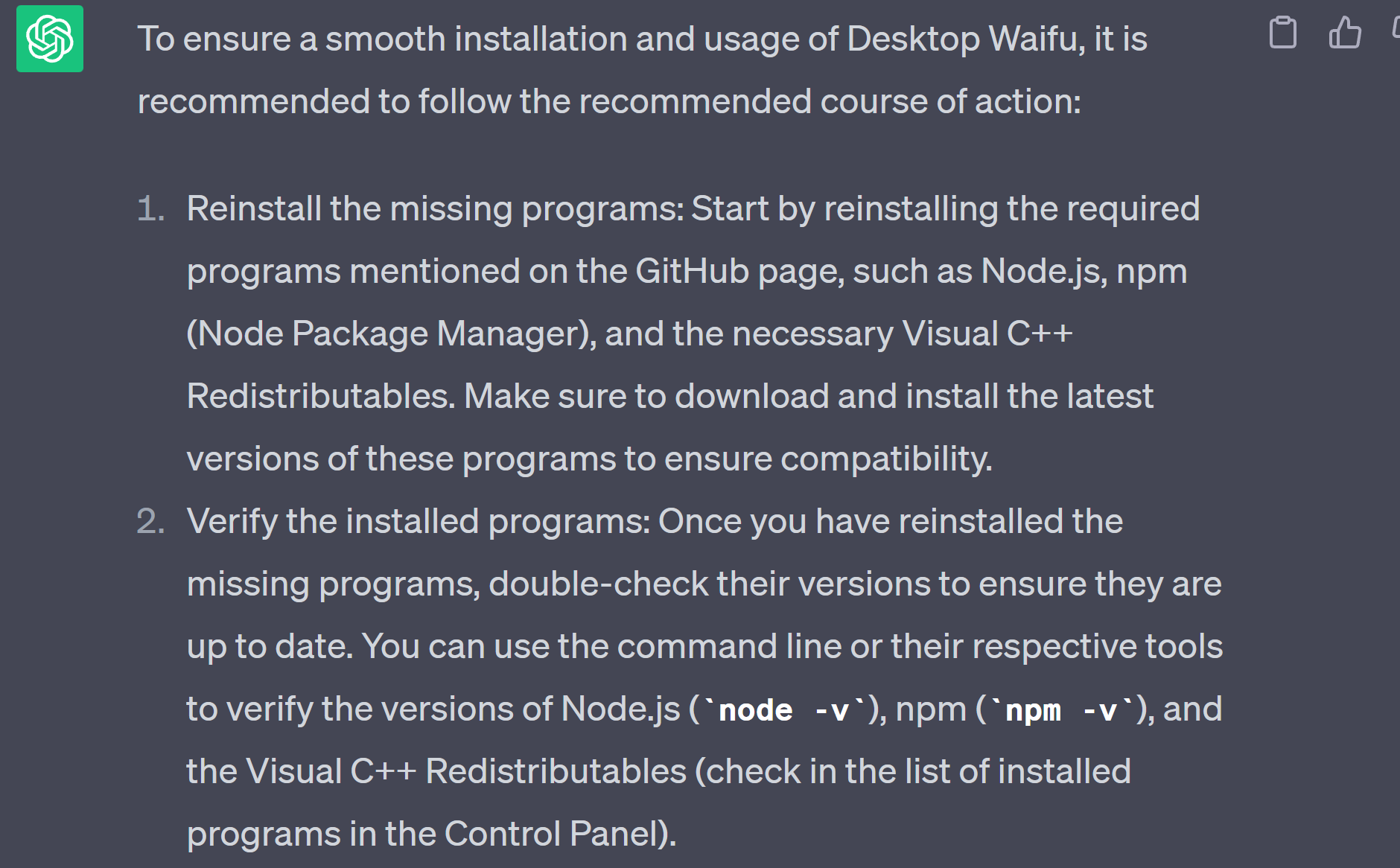 Installing desktop waifu with ChatGPT as your guide · Issue #65 · AlizerUncaged/desktop-waifu ...