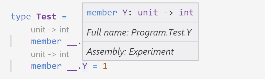 Inconsistent signatures of class properties · Issue #789 · ionide/ionide-vscode-fsharp · GitHub