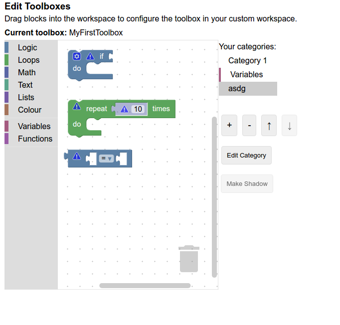 Shadow Blocks: Unnecessary Warning · Issue #158 · google/blockly-devtools · GitHub