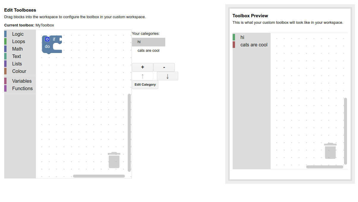 Toolbox Editor: Category Colors Disappearing · Issue #173 · google/blockly-devtools · GitHub