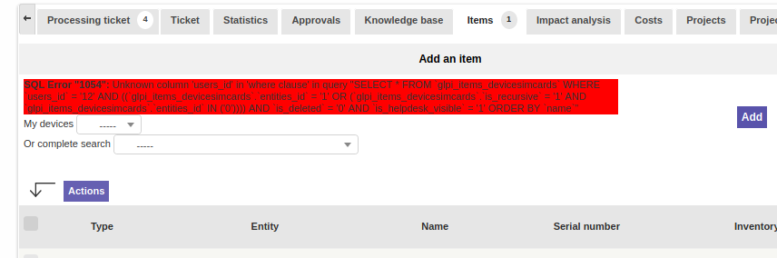 95 Rc 1 Sql Error When Profile Can Open Ticket For Simcards · Issue 7417 · Glpi Projectglpi