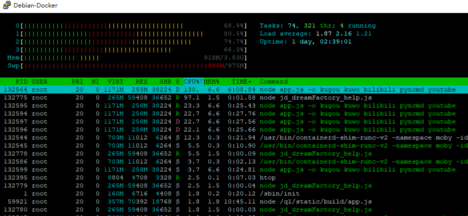 最新版在空闲时，占用了服务器所有系统资源。。。 · Issue #1098 · UnblockNeteaseMusic/server · GitHub