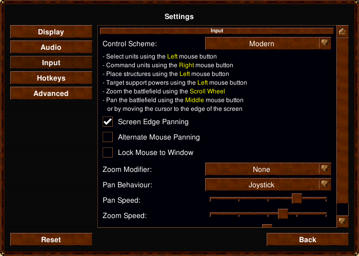 Overhaul settings panel layout · Issue #18952 · OpenRA/OpenRA · GitHub