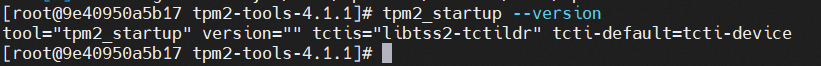 The `tpm2_startup --version` command can't get the version when using the release tarball ...