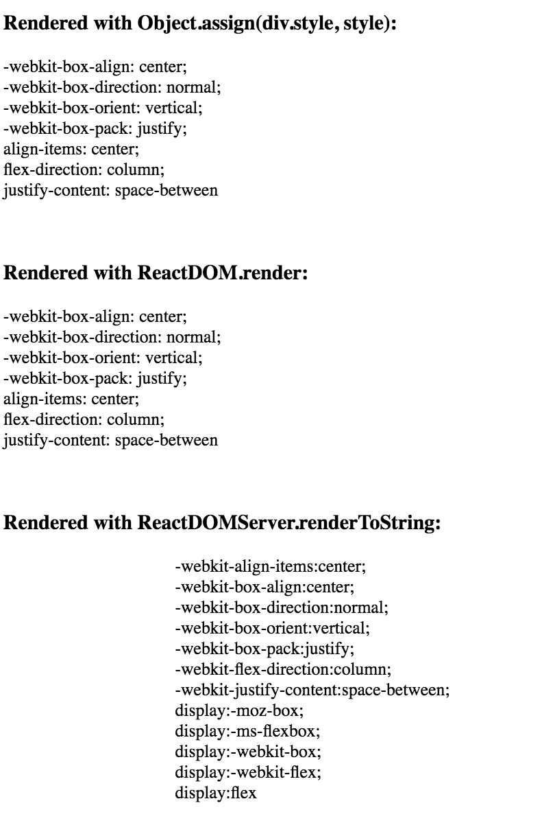 Vendor Prefixes Treated Improperly By Reactdom But Not Reactdomserver · Issue 13993 5293