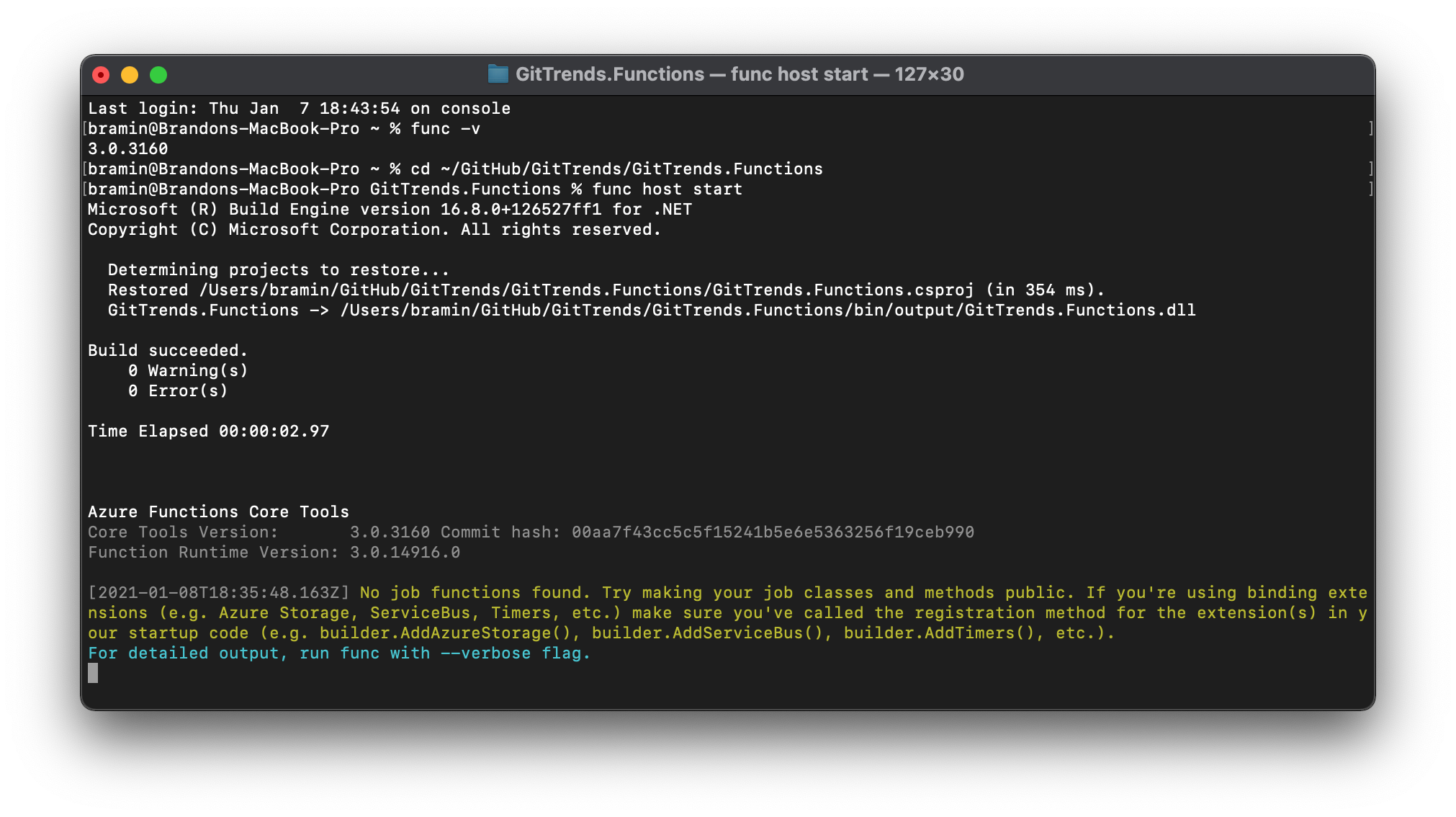 No Job Functions Found · Issue 26 · Azure Azure Functions Dotnet Worker Preview · Github