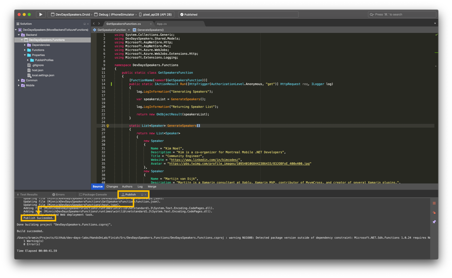 Walkthrough Screenshots · Issue #49 · xamarin/dev-days-labs · GitHub