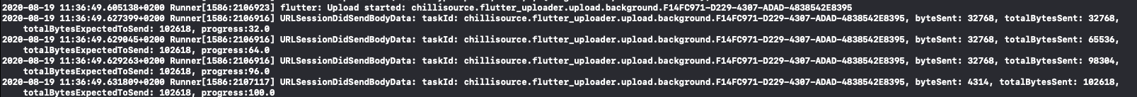 iOS: FlutterUploaderIsolate.[number].profiler EXC_BAD_ACCESS (code=1, ... ) while uploading ...