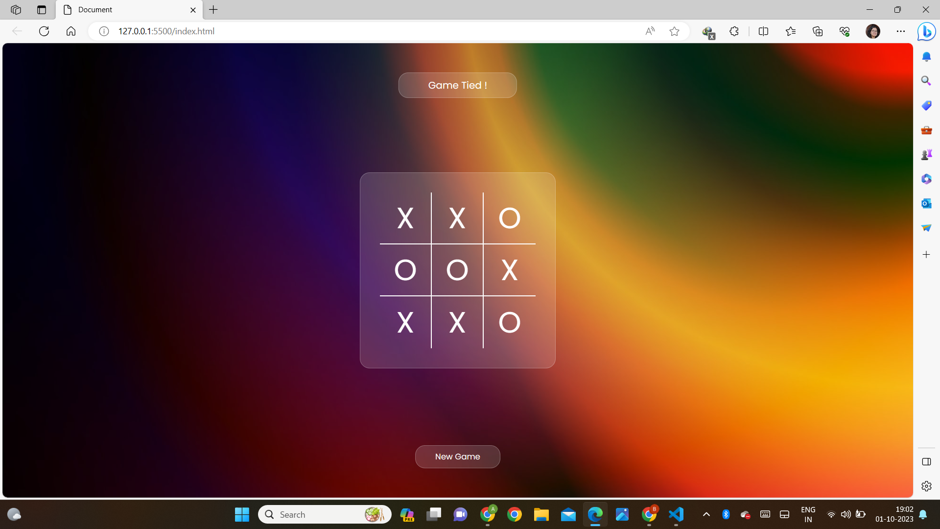 Github Adrishti1tic Tac Toe Made This Using Htmlcss And Javascript