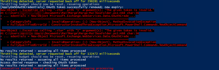 Error Throttledfolderbind Exception Calling Bind With 3 Argument 6351