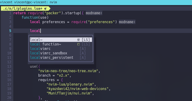 Completion UI and behavior broken by `suggest.floatConfig.shadow ...