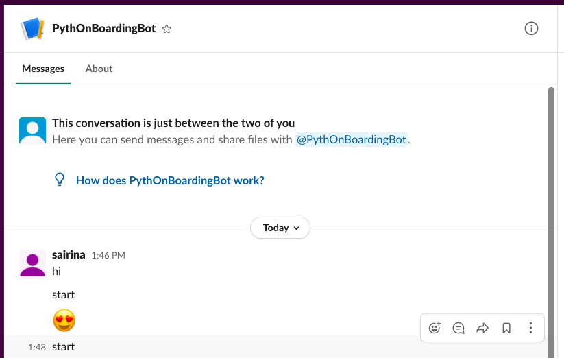 No response when sending the bot a direct message · Issue #830 · slackapi/python-slack-sdk · GitHub