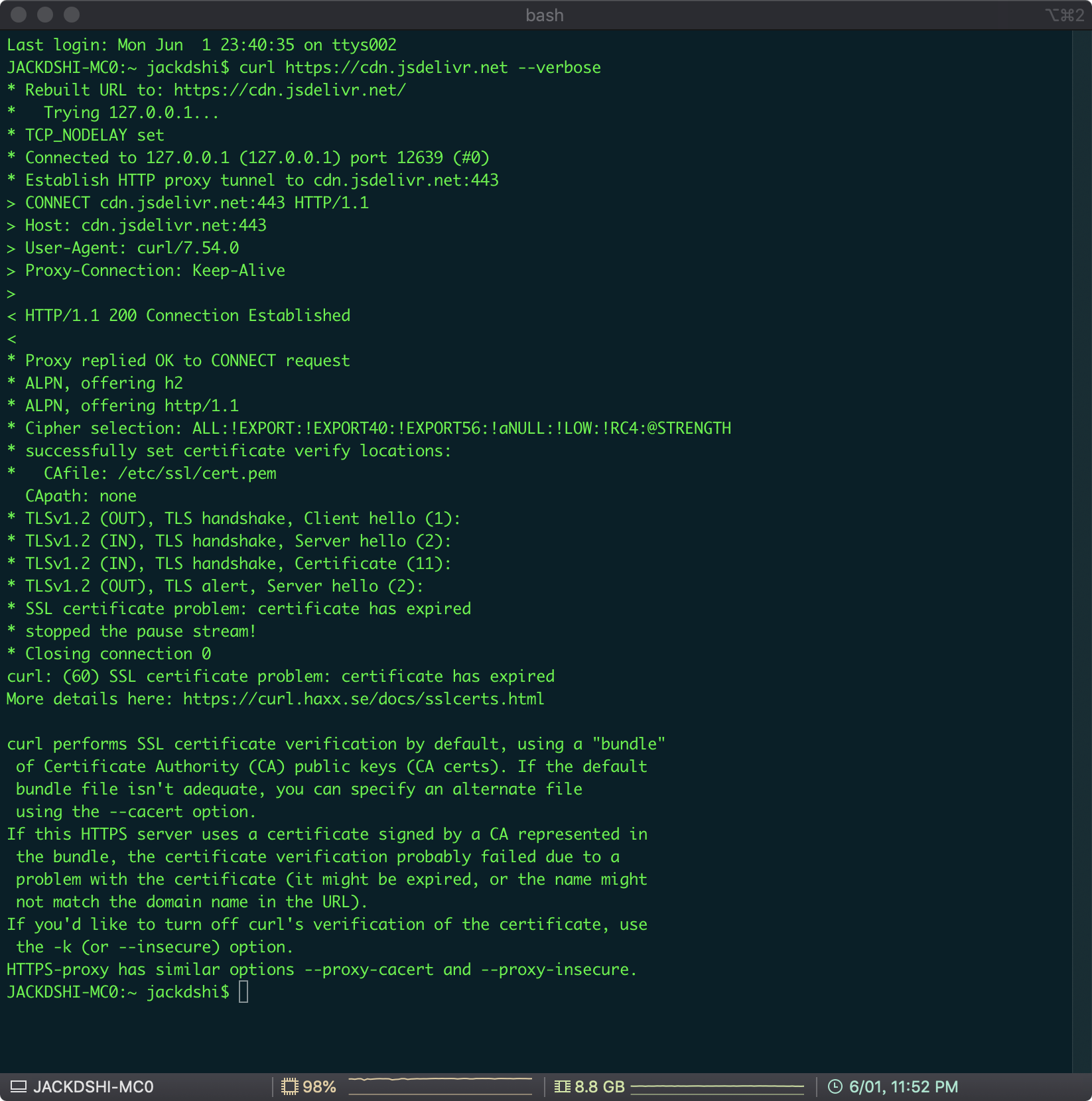 SSL peer certificate or SSH remote key was not OK · Issue #9834 · CocoaPods/CocoaPods · GitHub