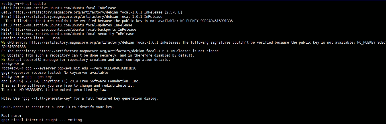 AGW install with gpg key · Issue #13780 · magma/magma · GitHub