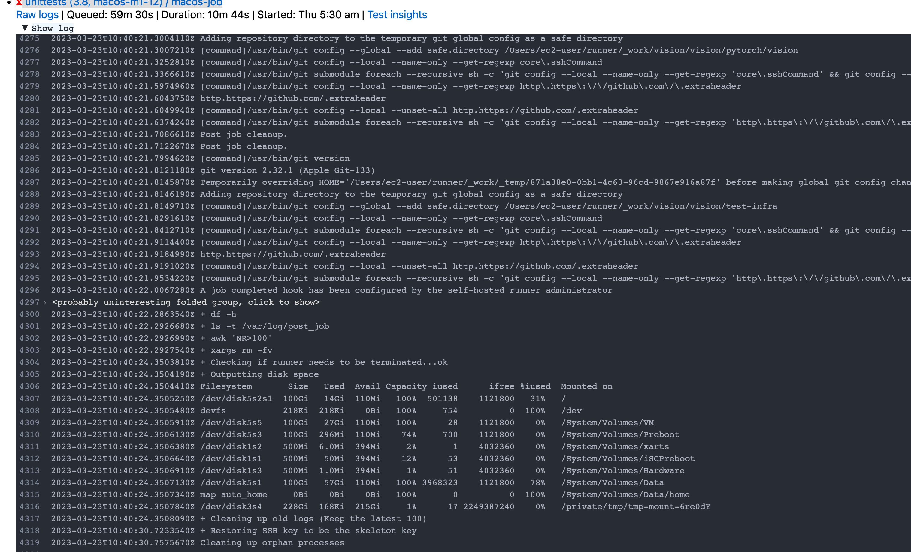 Log Matching Not Working On Vision Hud · Issue 3920 · Pytorch Test Infra · Github