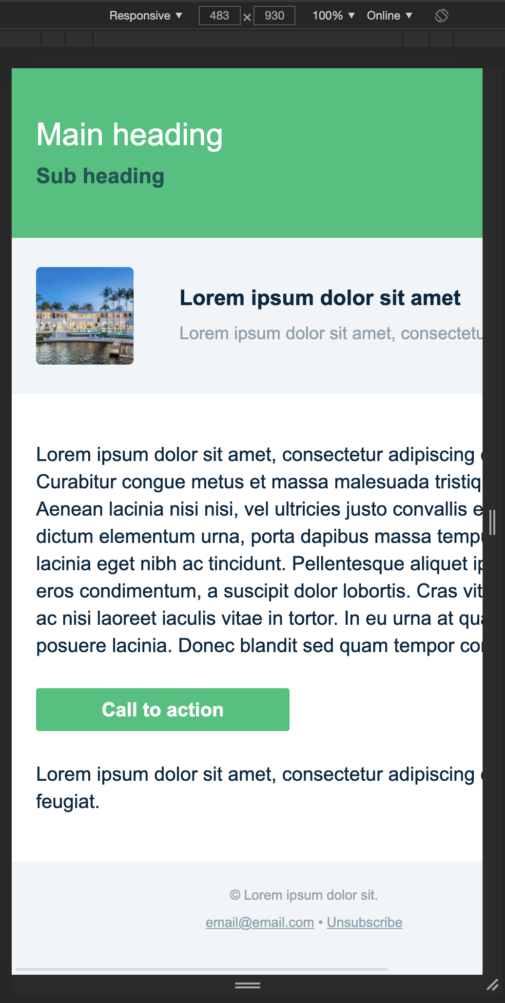 Not responsive between the sizes of 480px and 600px · Issue #2178 · mjmlio/mjml · GitHub