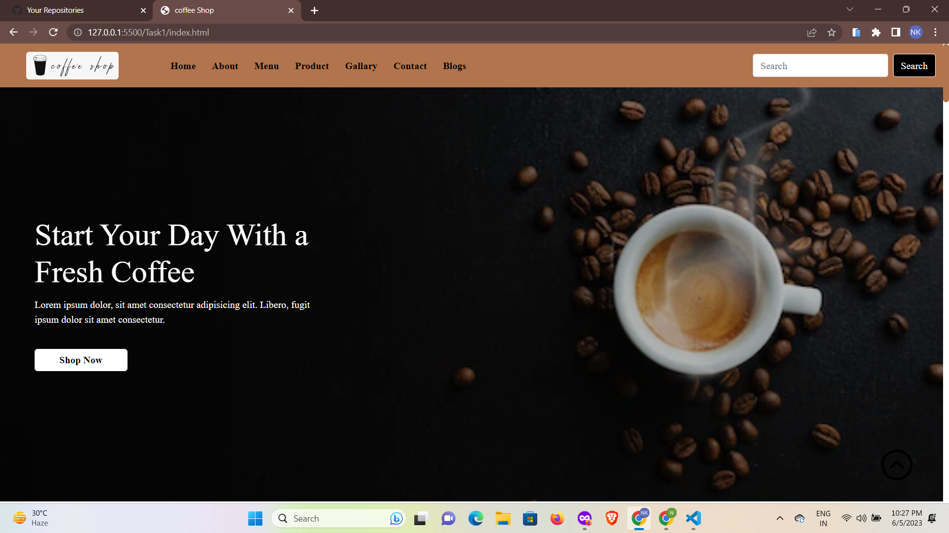 GitHub - nitesh7488/Codenet_task1-Coffee_shop-