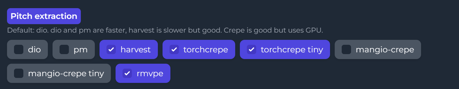 [BUG REPORT] Can click multiple checkboxes at the same time in pitch extraction · Issue #84 ...